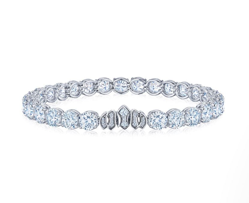 Platinum Signature Tiara Diamond Line Bracelet -B-15696-15-DIA-PLAT ...